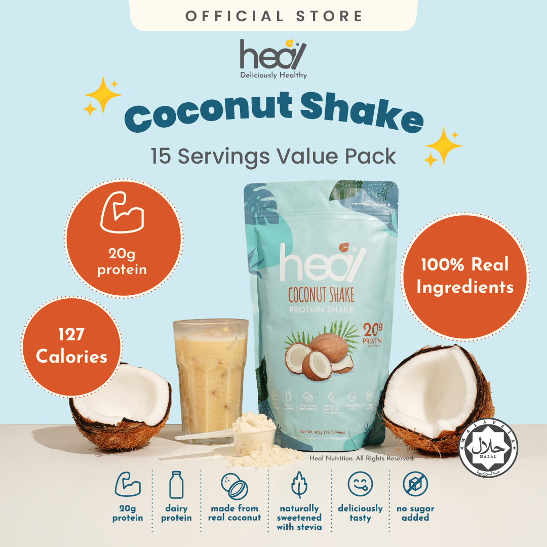 Heal Coconut Shake Protein Shake, 15 Servings Value Pack - HALAL – Heal ...