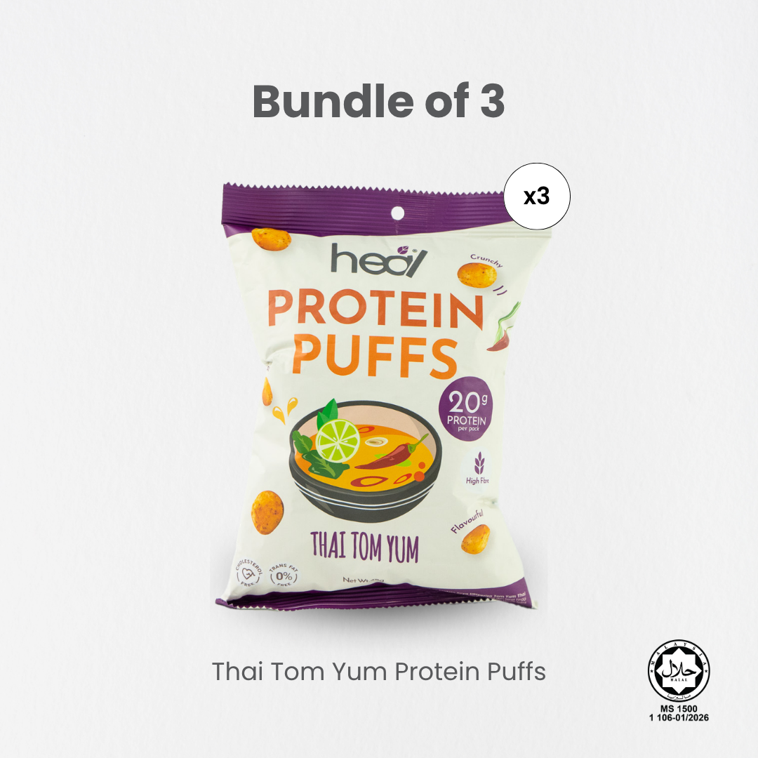 Heal Protein Puffs – Thai Tom Yum (48g) • 20g Protein • High Fibre • G ...