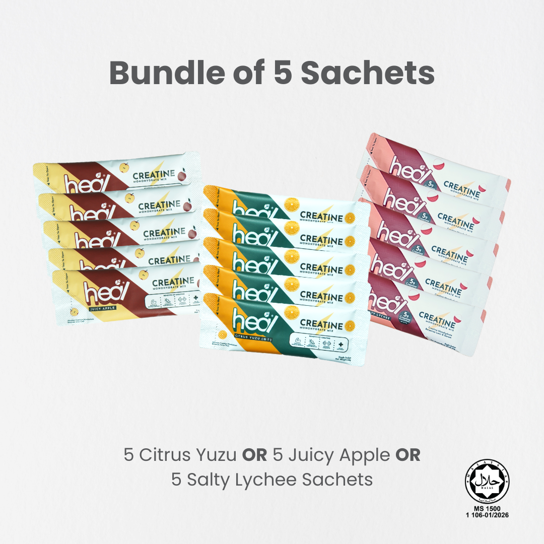 [Bundle of 5] Heal Creatine Sachet Bundle • Citrus Yuzu (6.5g) / Juicy ...